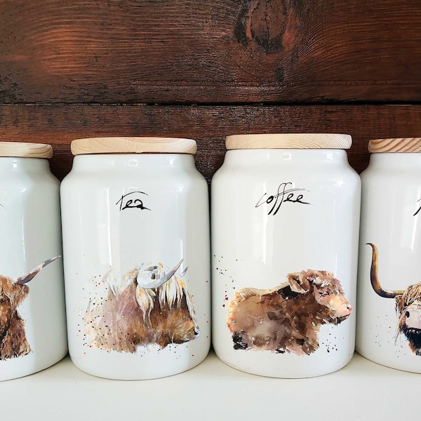Cow Canisters - Etsy