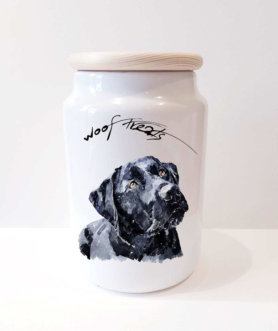 Black Labrador II Ceramic Treats Jar. Labrador Canister,labrador Dog ...
