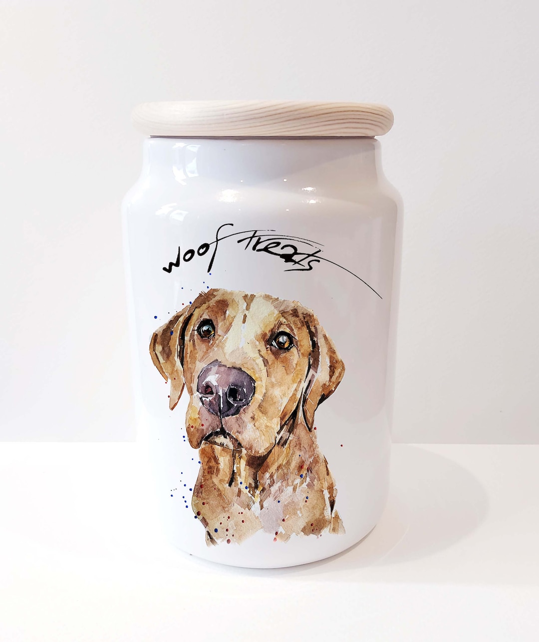 Red Fox Labrador Ceramic Treats Jar. Labrador Canister,labrador Dog ...