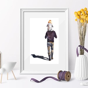 A Father's Love - Original Watercolour (16*12 Inches), Daddy Day Care ...