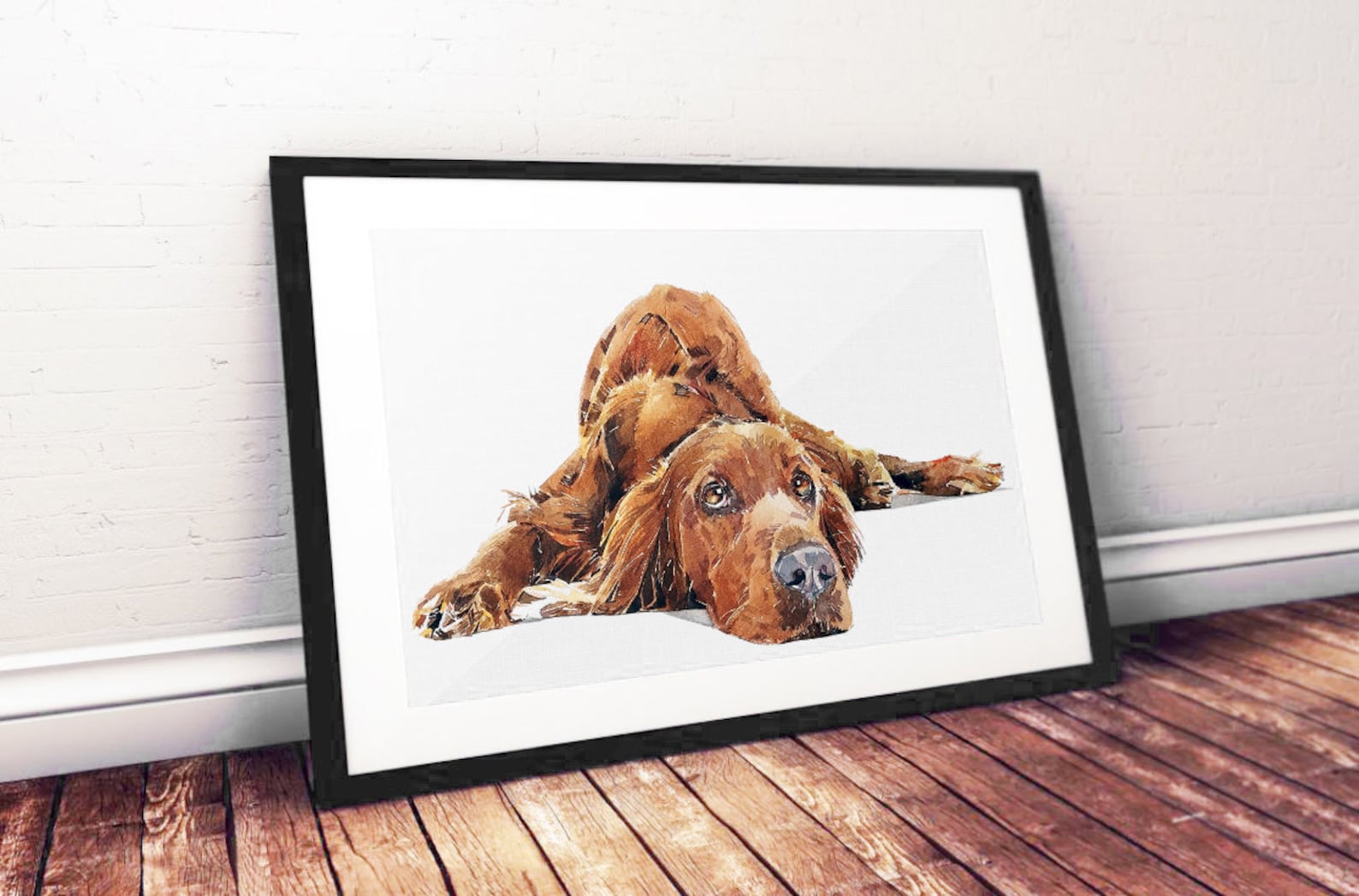 Red Setter Reclined-original Watercolour(a2/20*16 Inches).red Setter ...