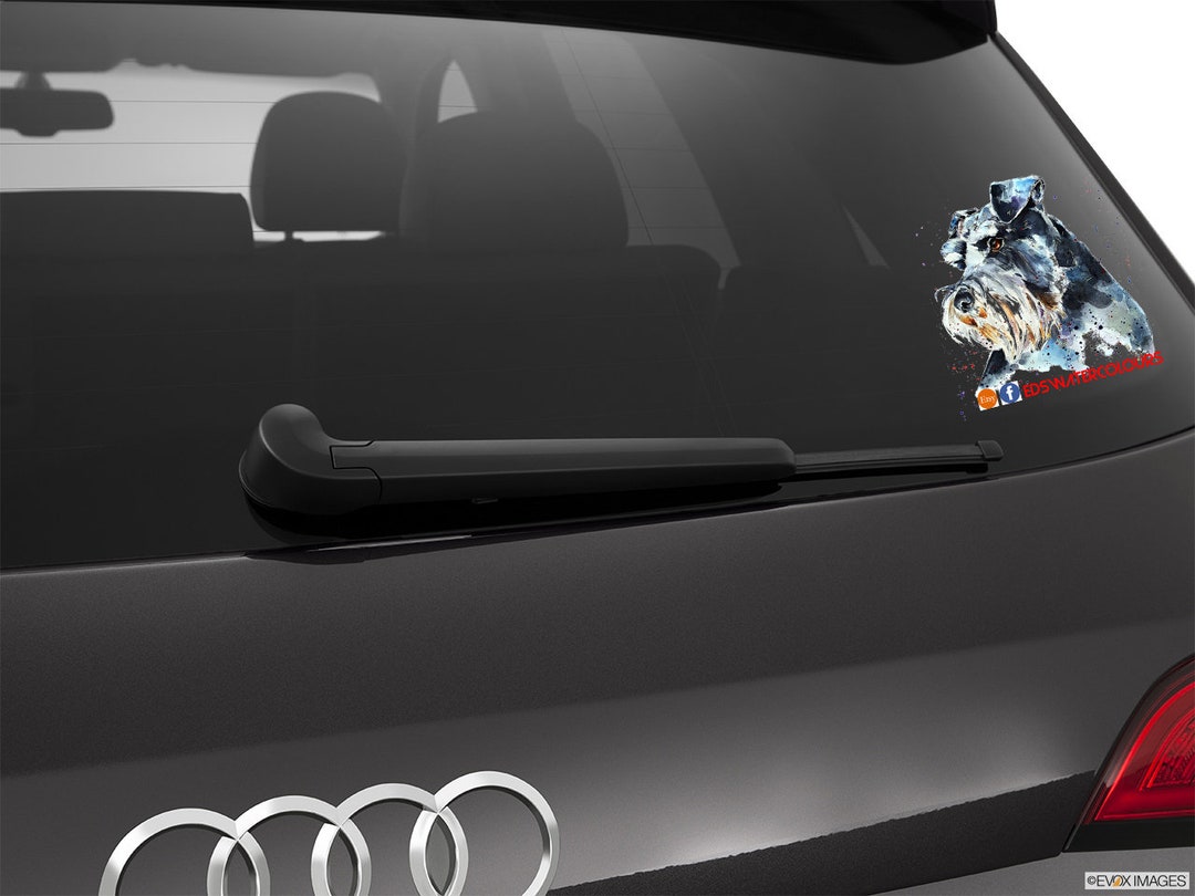 Schnauzer Car Sticker 30x25cm/10x12 Inches - Etsy UK