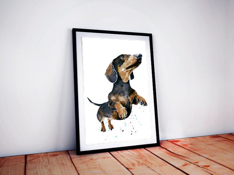Flying Dachshund " Print Watercolour,dachshund Art,dachshund Print ...