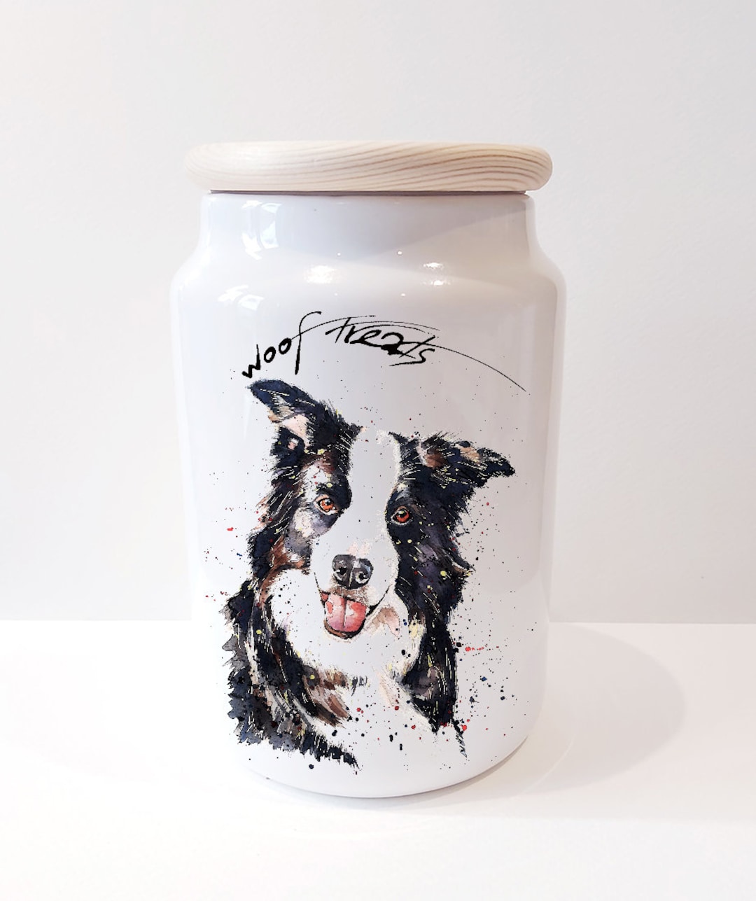 Border Collie Ceramic Treats Jar. Border Collie Canister,border Collie ...