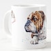 Large English Bulldog Ceramic Mug 15 Oz- English Bulldog Coffee Mug ...