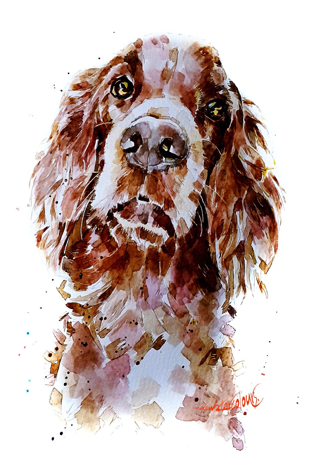 Red Setter" Print Watercolour. Irish Setter Watercolour,irish Setter ...