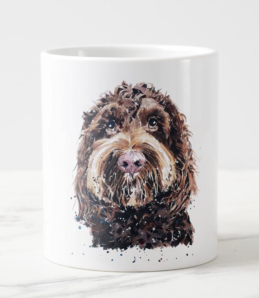 Large Chocolate Cockapoo Ceramic Mug 15 oz Chocolate | Etsy