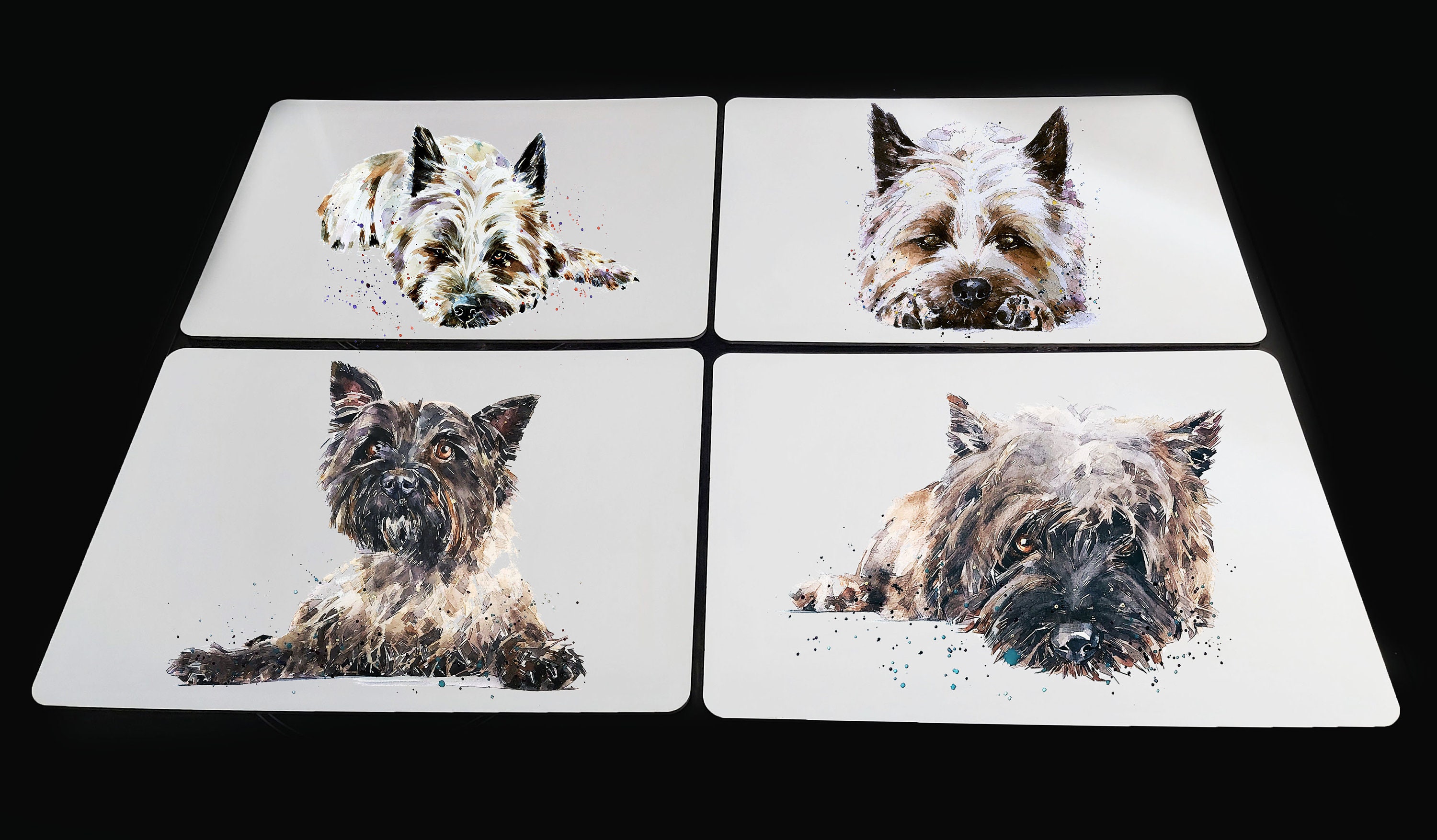 Cairn Terrier Cork Backed Glossy Placemats ( Set of 4/20x28cm ) Cairn ...