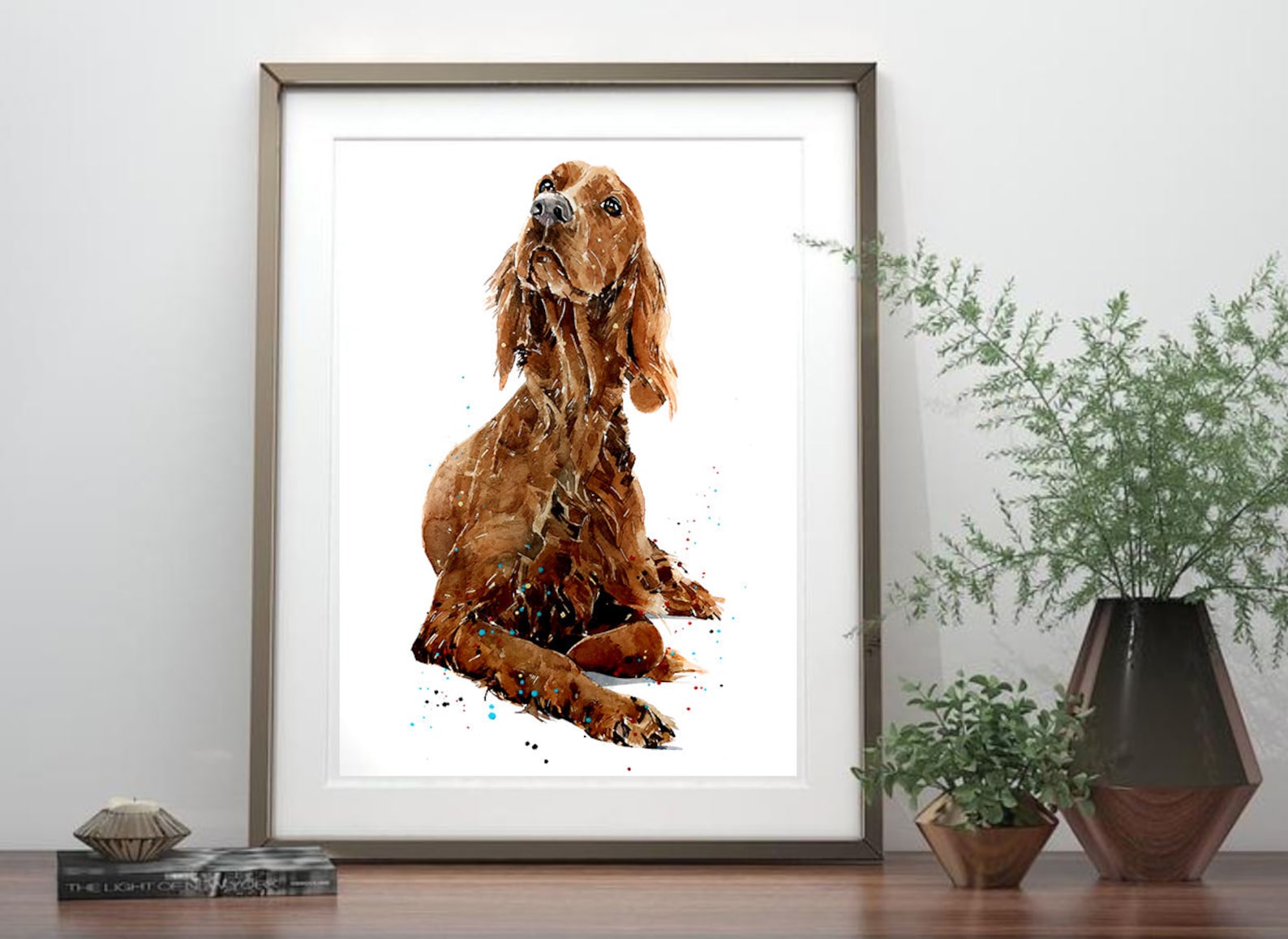 Red Setter Ii Print Watercolour. Irish Setter - Etsy UK