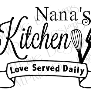 Nana's Kitchen Svg, Kitchen Svg, Nana, Nana Wooden Sign Svg, Kitchen ...
