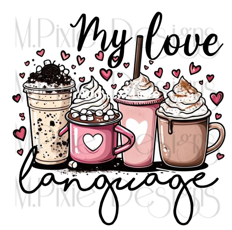 Valentine Coffee PNG, DTF Printable Valentines, Coffee Lovers PNG ...