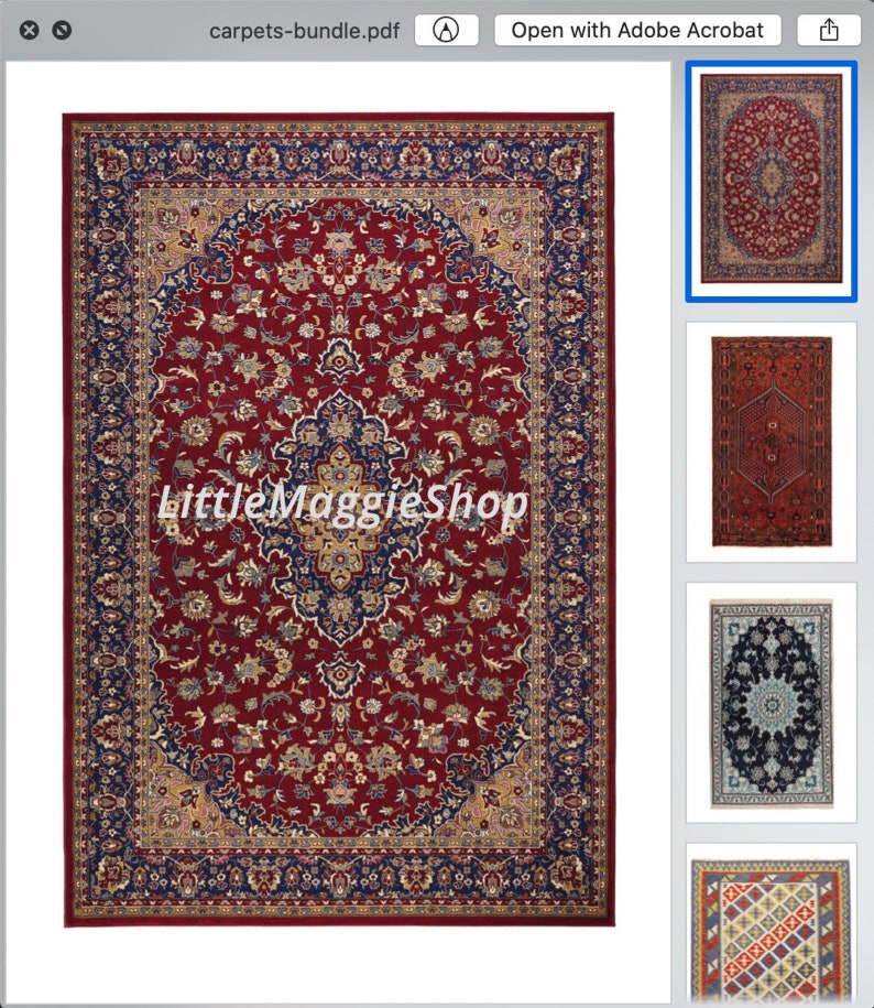 12 Dollhouse Printable Carpets Bundle 1-12 and 1-6 Scale - Etsy