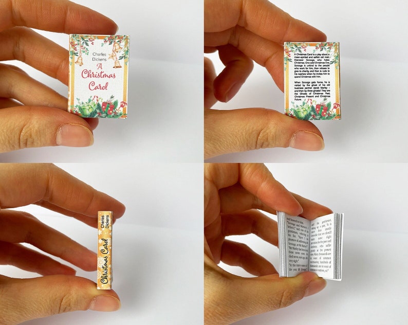 18 Printable Miniature Christmas Books With Pages Text From - Etsy