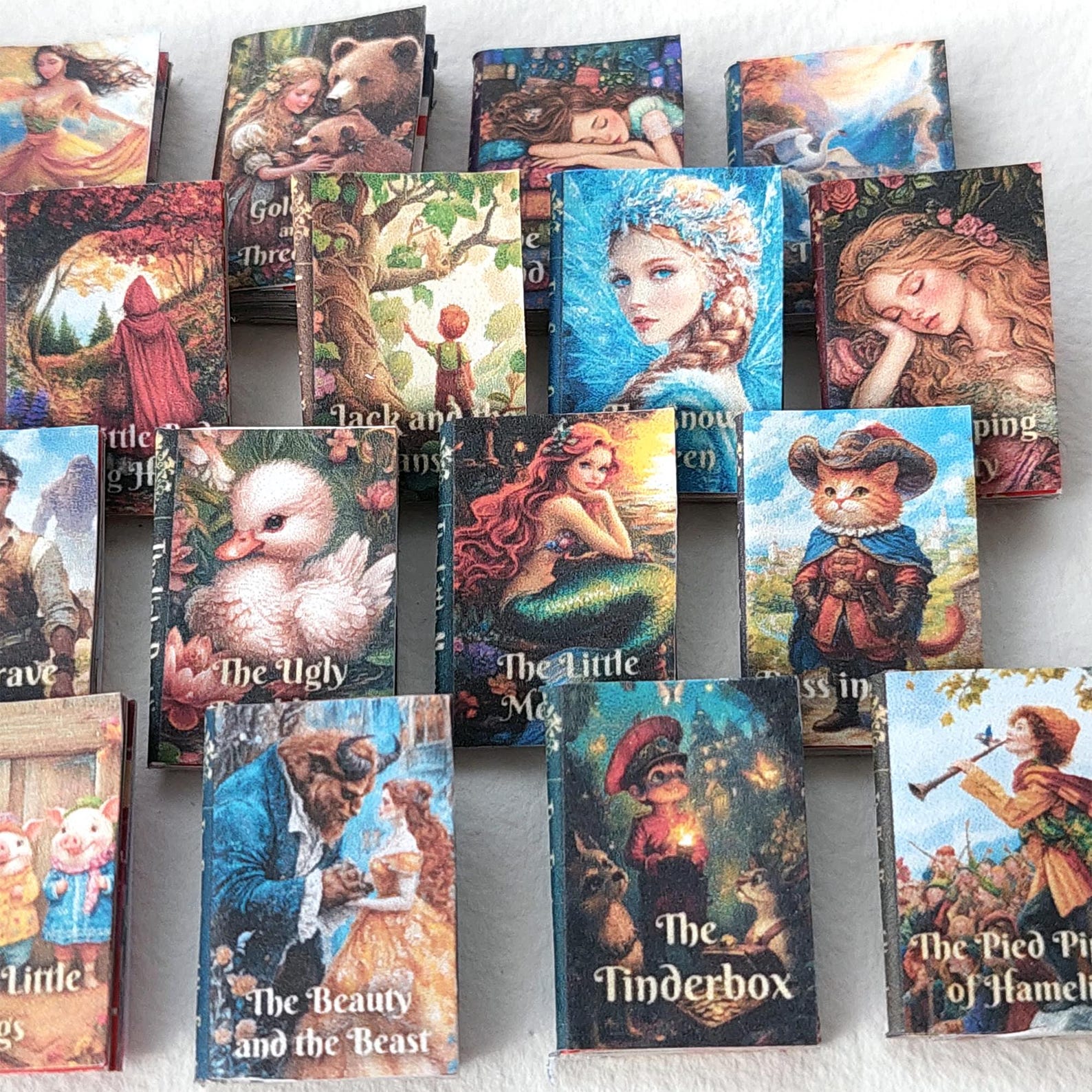 28 Fairytale Book Covers Printable Miniature | 1/12 & 1/6 Scale ...