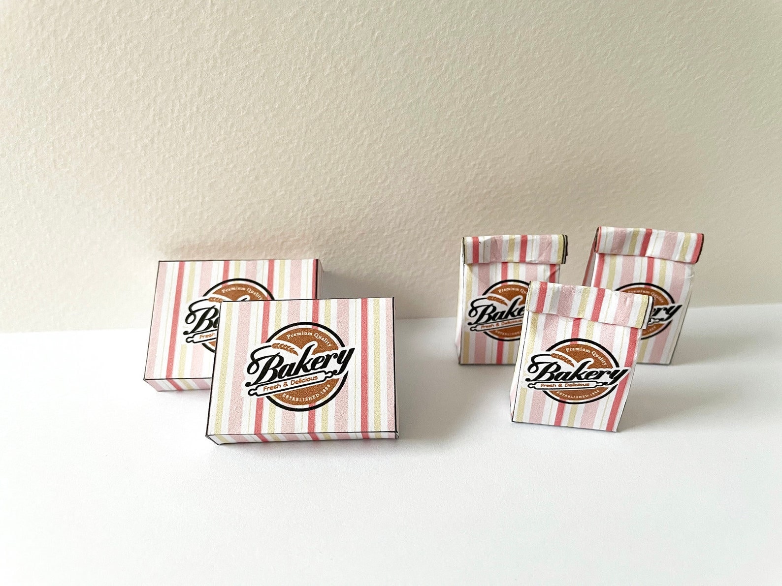 Printable Bakery Bags and Boxes | Bakery Packaging | Dollhouse ...