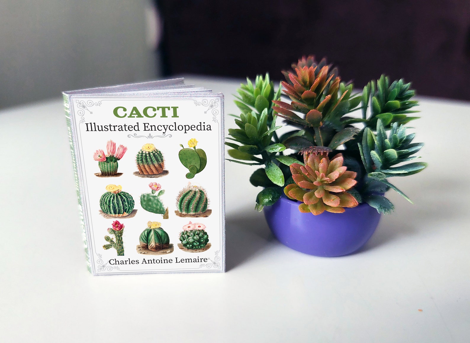 Printable Miniature Cacti Encyclopedia: Dollhouse Book (digital File ...