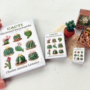 Printable Miniature Cacti Encyclopedia: Dollhouse Book (digital File ...