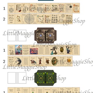 3 Printable Magical Books With Pages Spells Potions and | Etsy