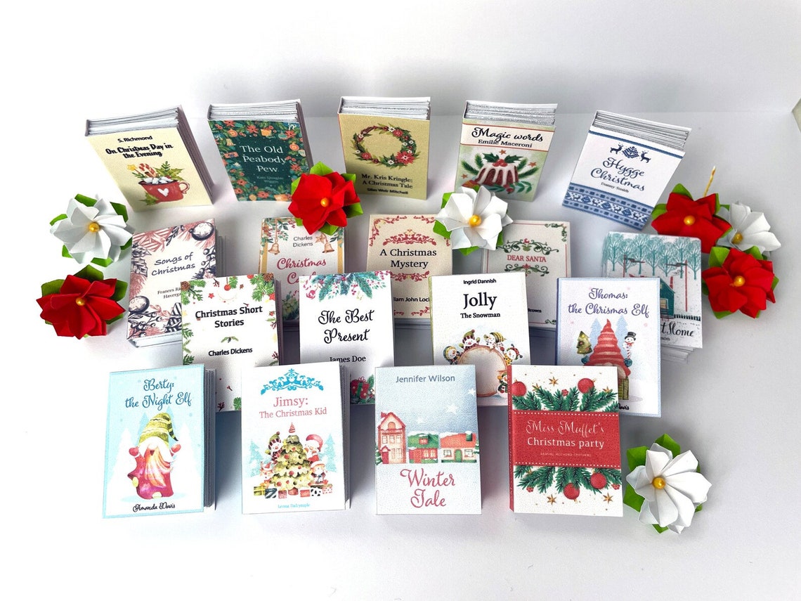 18 Printable Miniature Christmas Books With Pages Text From - Etsy