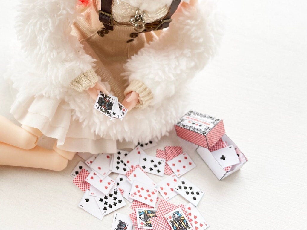 Printable Miniature Playing Cards Miniature Card Deck - Etsy Australia