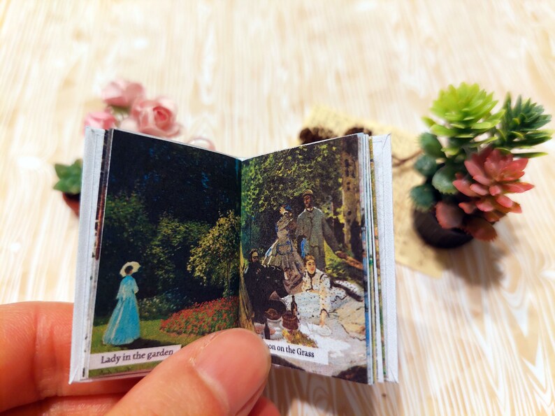 Famous Paintings by Claude Monet Printable Miniature Book - Etsy