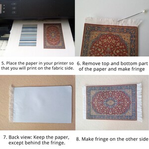 Dollhouse Carpet Printables | 1:6 and 1∶12 Scale, Miniature Rugs (PDF ...