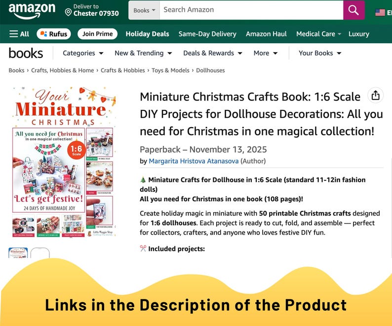 Dollhouse Christmas Crafts Book, 1:6 Scale DIY Miniatures, 108 Pages - Etsy
