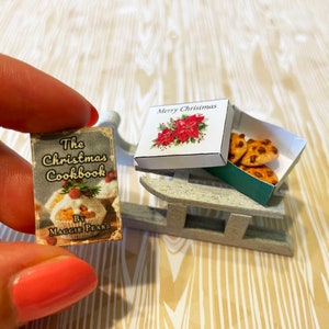 3 Printable Miniature Winter Books With Pages, Christmas Cookbook ...