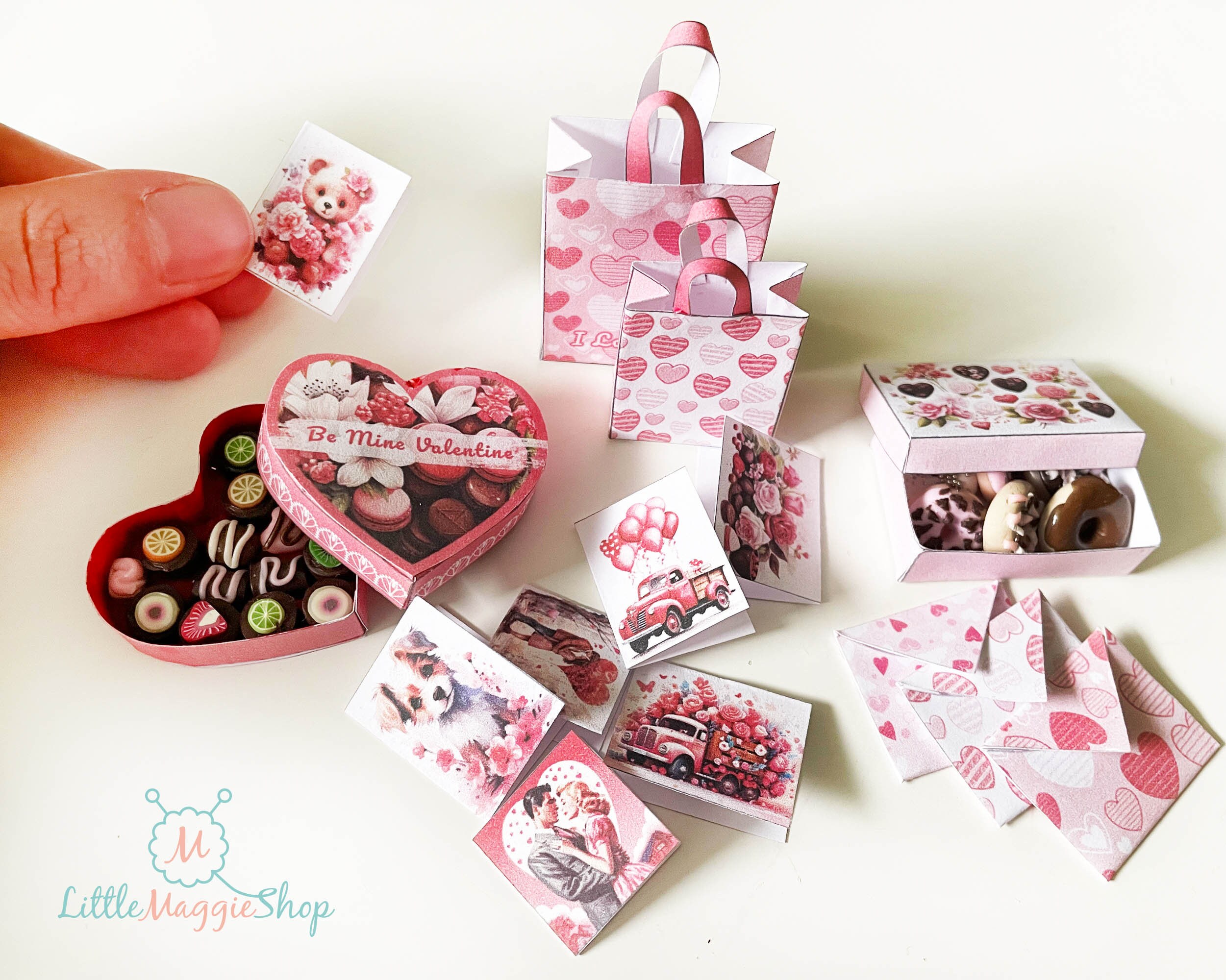 Printable Miniature Valentine's Day Set: Dollhouse Accessories (PDF ...