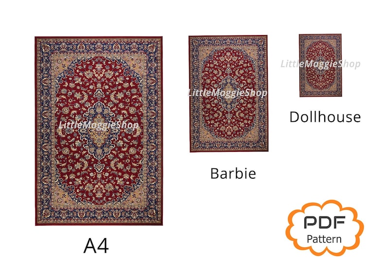 12 Dollhouse Printable Carpets Bundle | 1-12 and 1-6 Scale | Miniature ...
