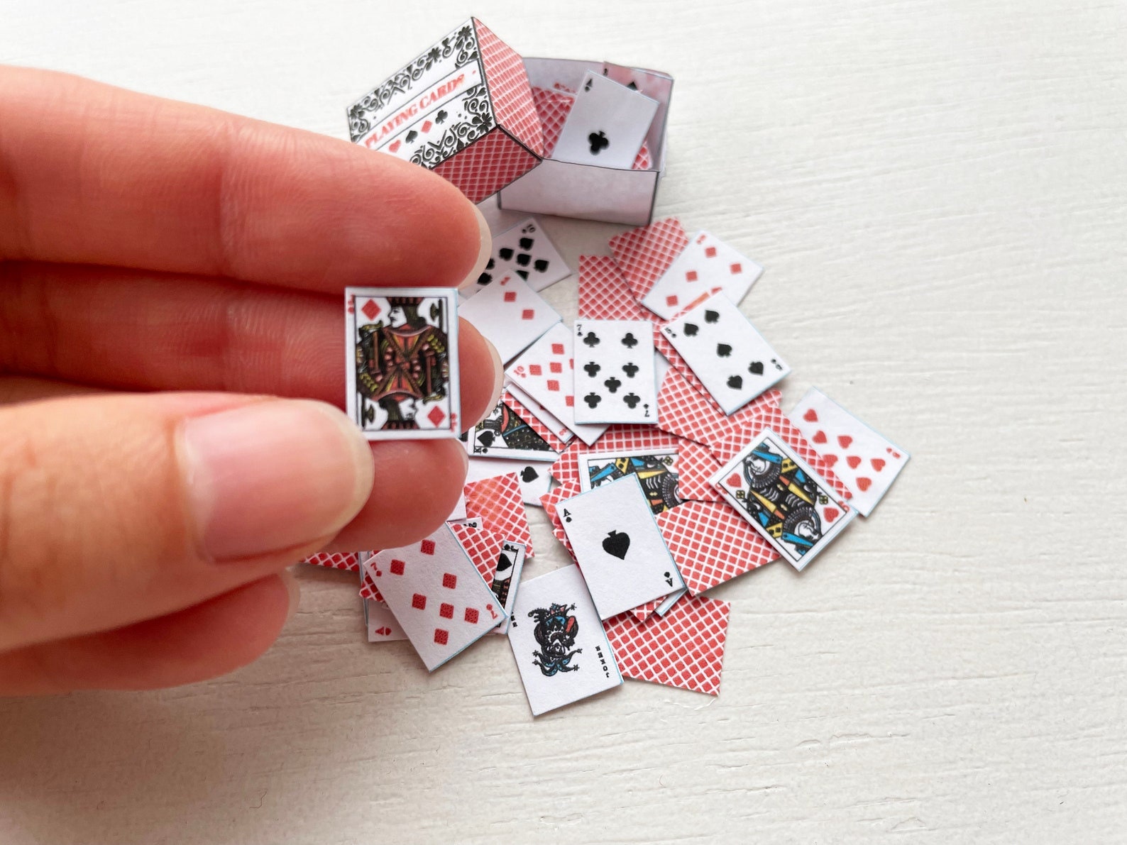 Printable Miniature Playing Cards Miniature Card Deck - Etsy Australia
