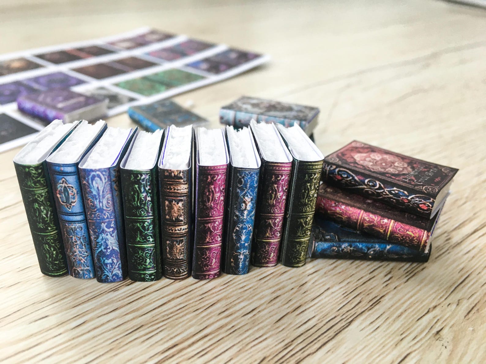 Miniature Magic School Book Covers, 1:6 and 1∶12 Scale (PDF) - Etsy
