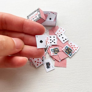 Printable Miniature Playing Cards | Miniature Card Deck | Casino ...