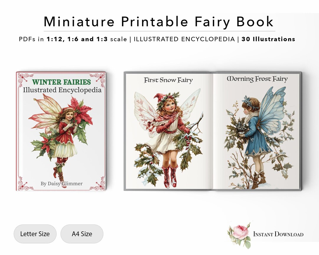 Winter Fairies Miniature Book: Dollhouse Illustrated Encyclopedia ...