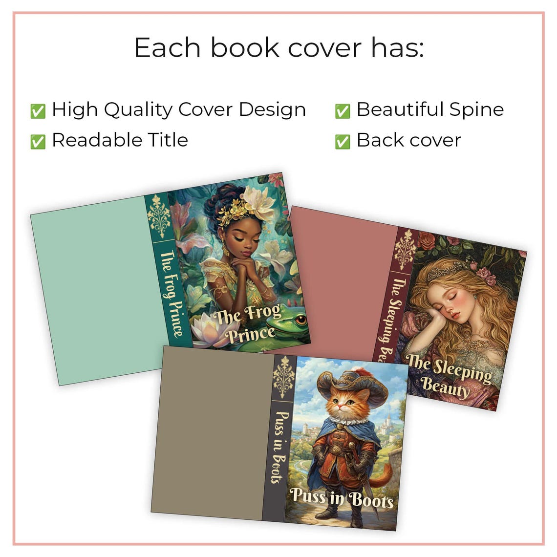 28 Fairytale Book Covers Printable Miniature | 1/12 & 1/6 Scale ...