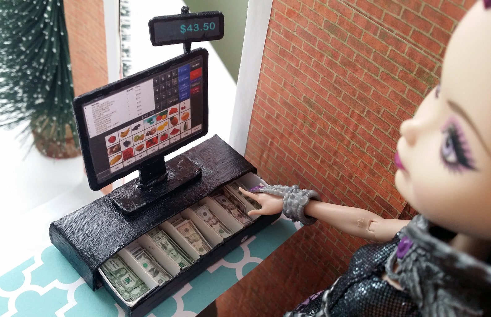 Printable Cash Register Template With Instructions Money | Etsy