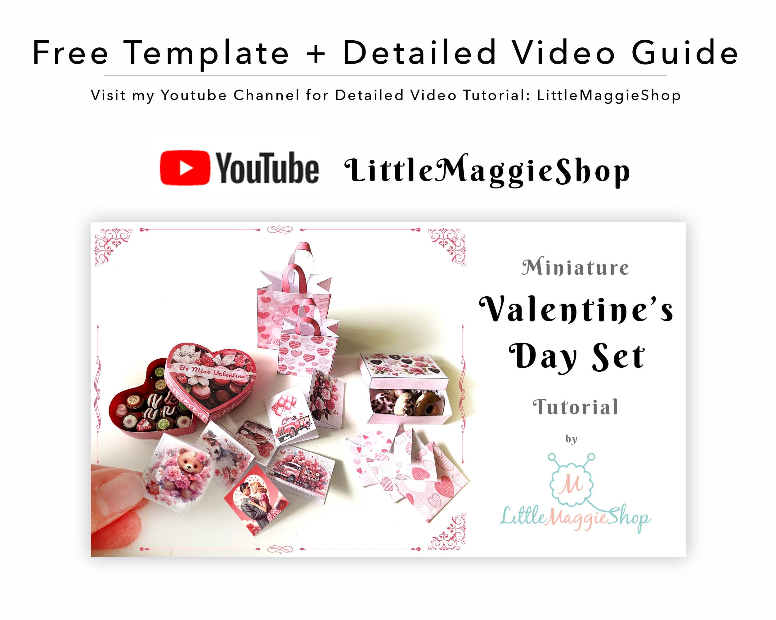 Printable Miniature Valentine's Day Set: Dollhouse Accessories (PDF ...