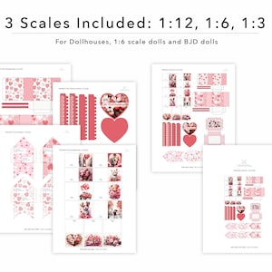 Printable Miniature Valentine's Day Set: Dollhouse Accessories (PDF ...