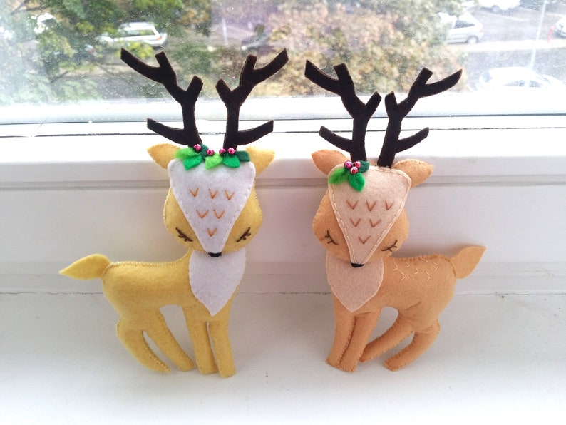 Felt Reindeer Pattern Felt Christmas Reindeer Christmas - Etsy