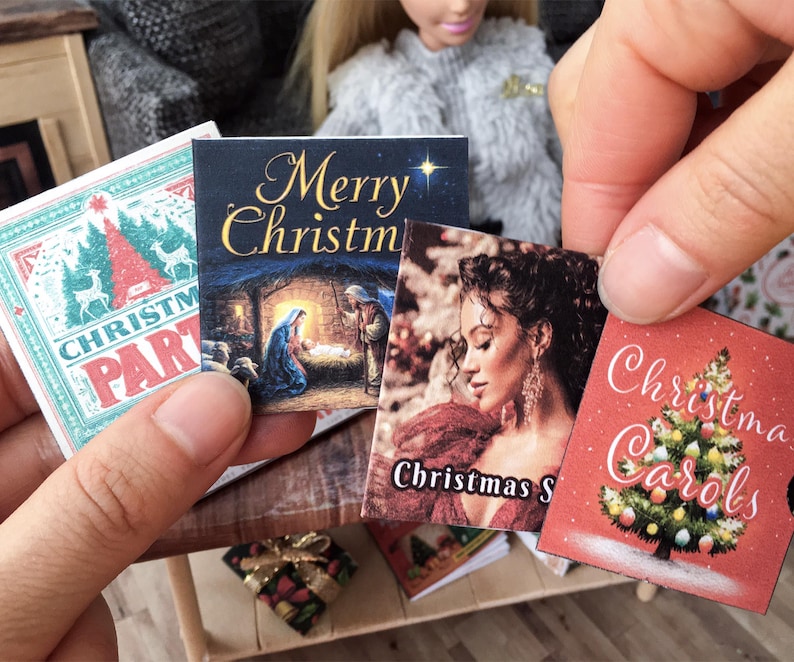 Miniature Printable Record Player With Christmas Vinyl Records – 1/12 1 ...