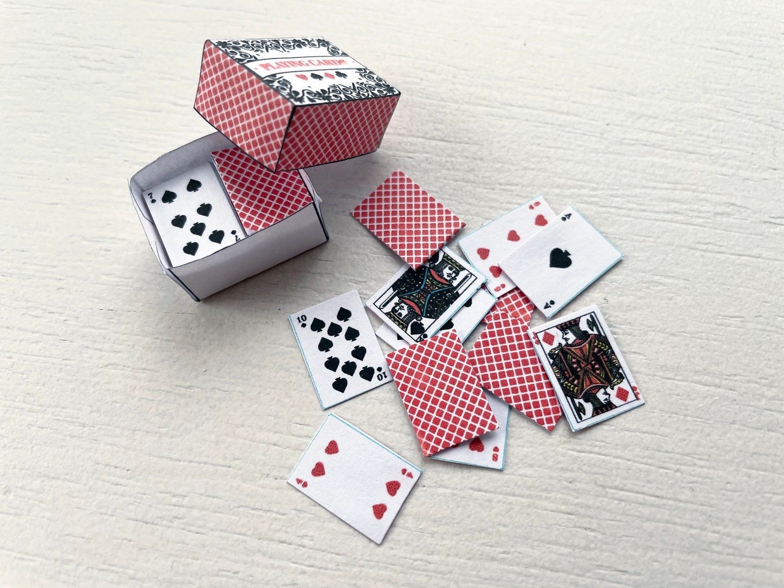 Printable Miniature Playing Cards Miniature Card Deck - Etsy Australia