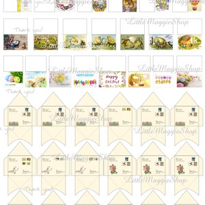 Miniature Printable Easter Greeting Cards With Envelopes | 1/12 | 1/6 ...