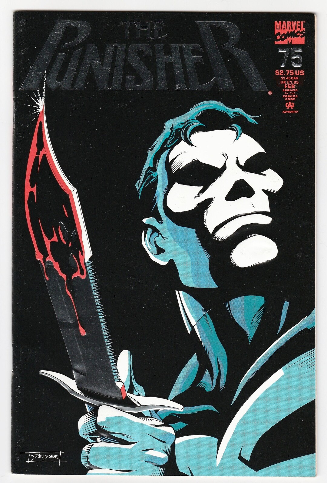 The Punisher 75 NM Steve Geiger Cover Embossed Foil Enhanced - Etsy