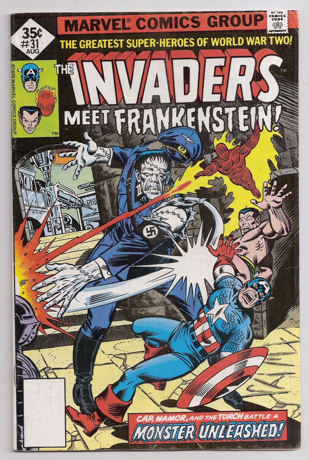 The Invaders Meet Frankenstein 31 VF Whitman Don Glut Chic - Etsy