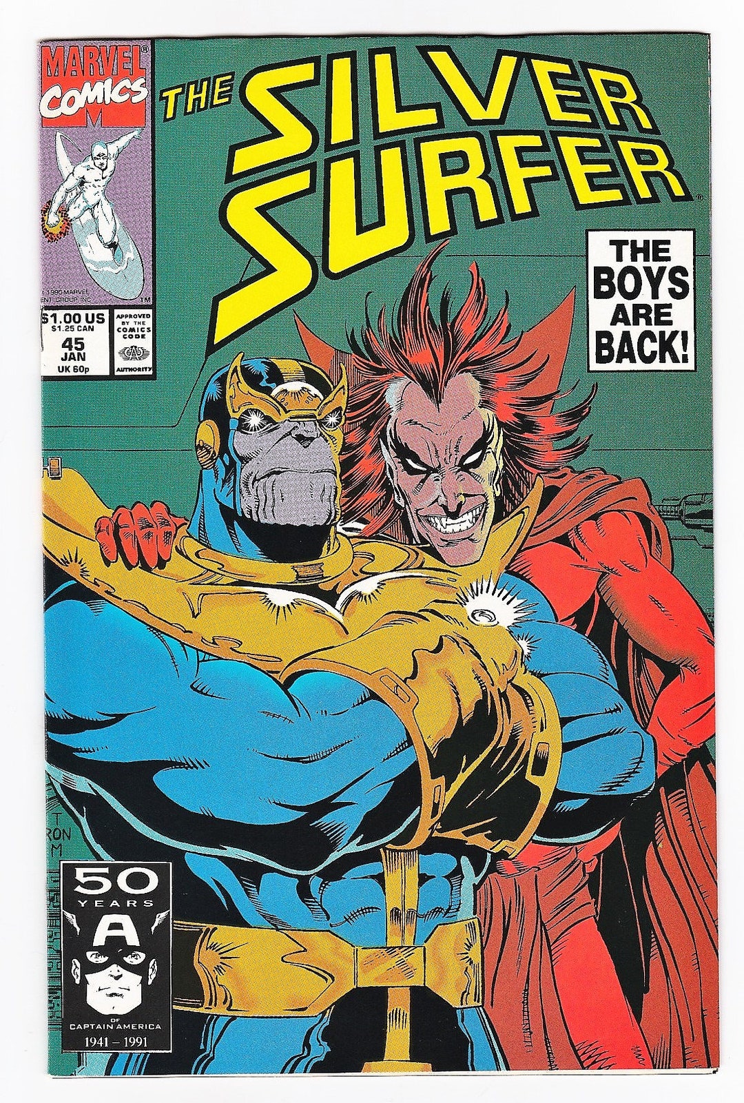 Silver Surfer 45 VF Thanos Infinity Gauntlet Drax the Destroyer Jim ...