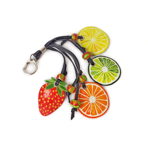 Leather Lemon Purse Charm - Etsy