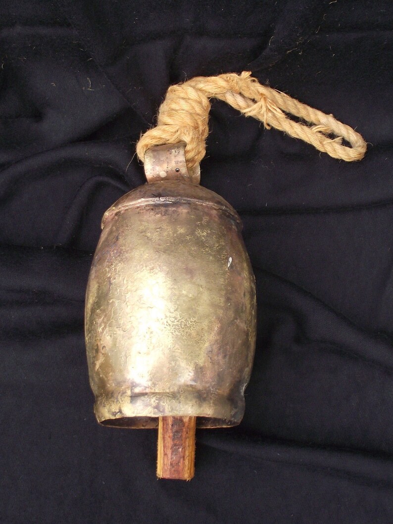 Bavarian Cow Bell Vintage Cow Bell Bronze Bell With Wood - Etsy