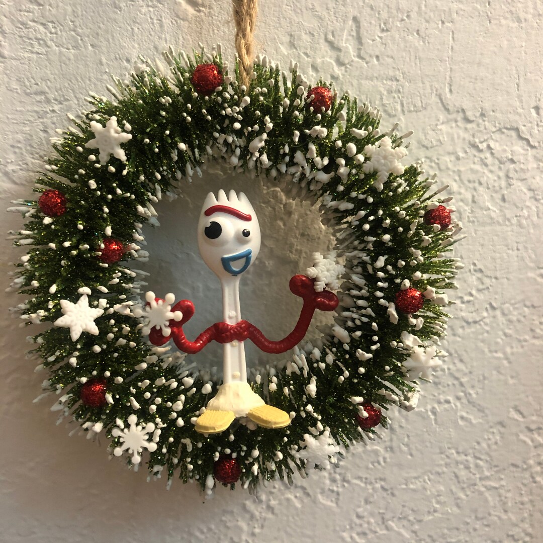 Handmade Disney Inspired Toy Story 4 Forky Wreath Christmas Ornament - Etsy
