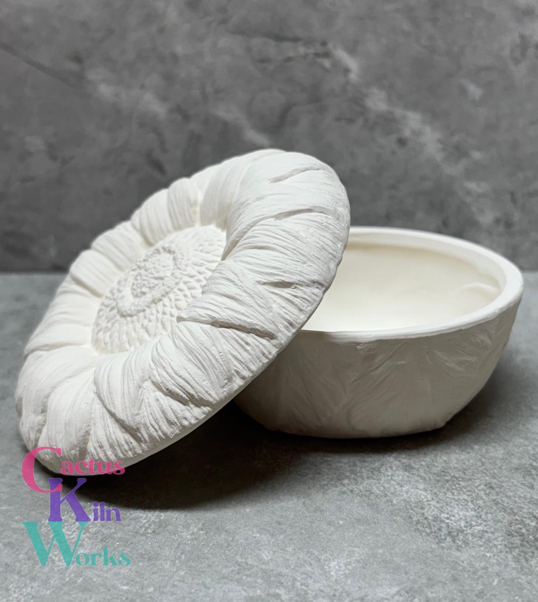 Ceramic Bisque Paint Your Own Sunflower Trinket Box YOU PAINT DIY ...