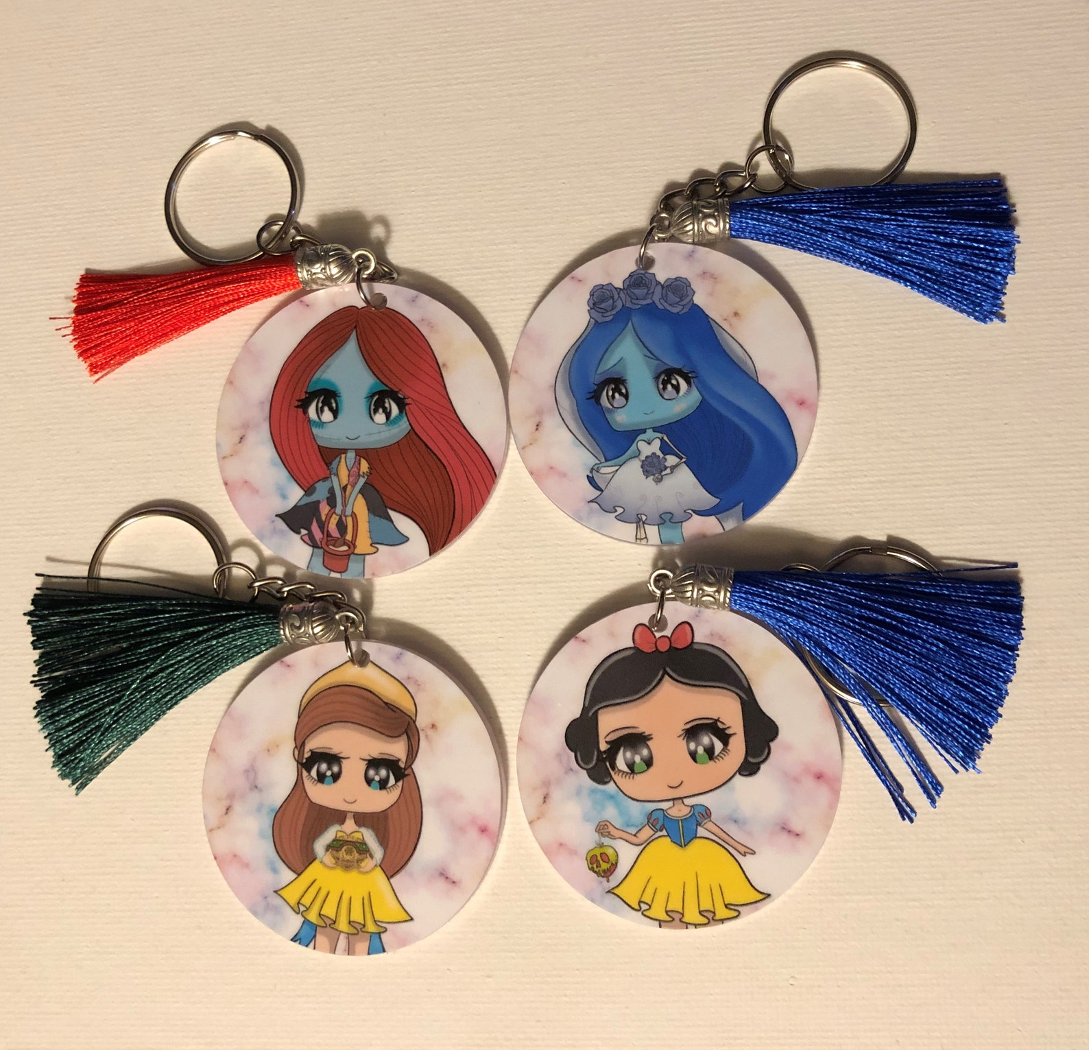 Cutesy Characters Keychains Inspired by Snow White Corpse - Etsy